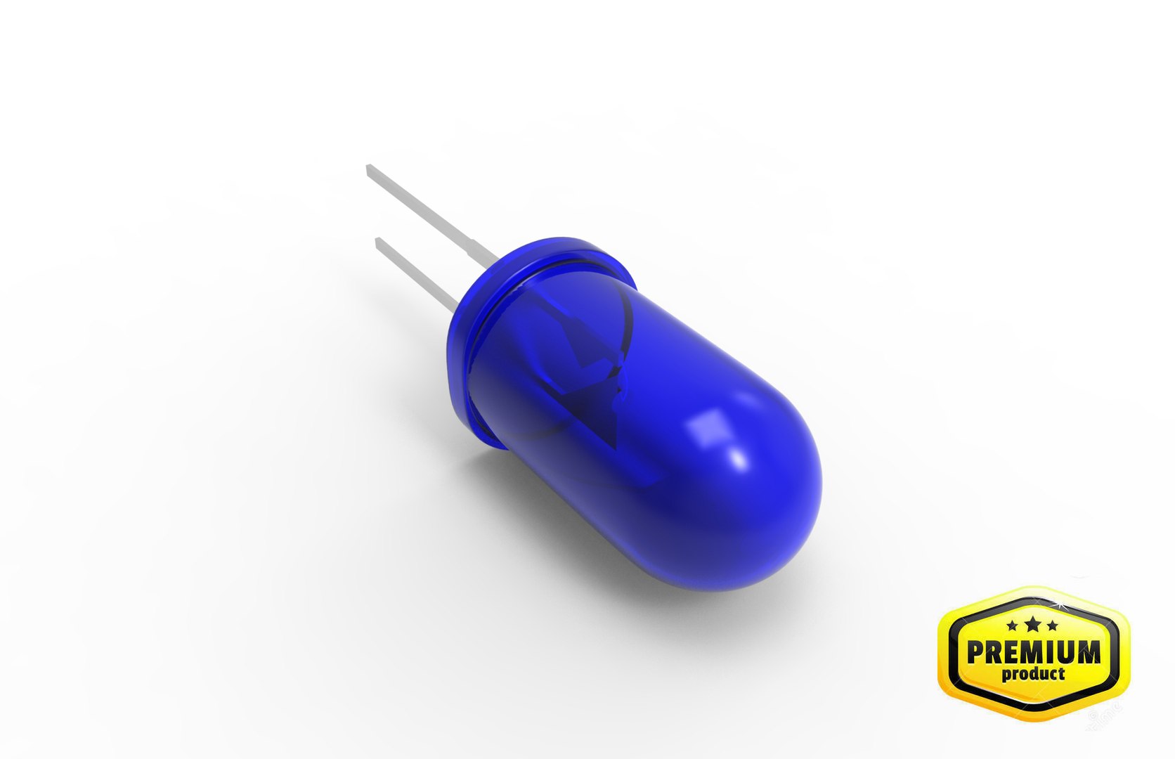 Blue Led Lamp 3d Obj