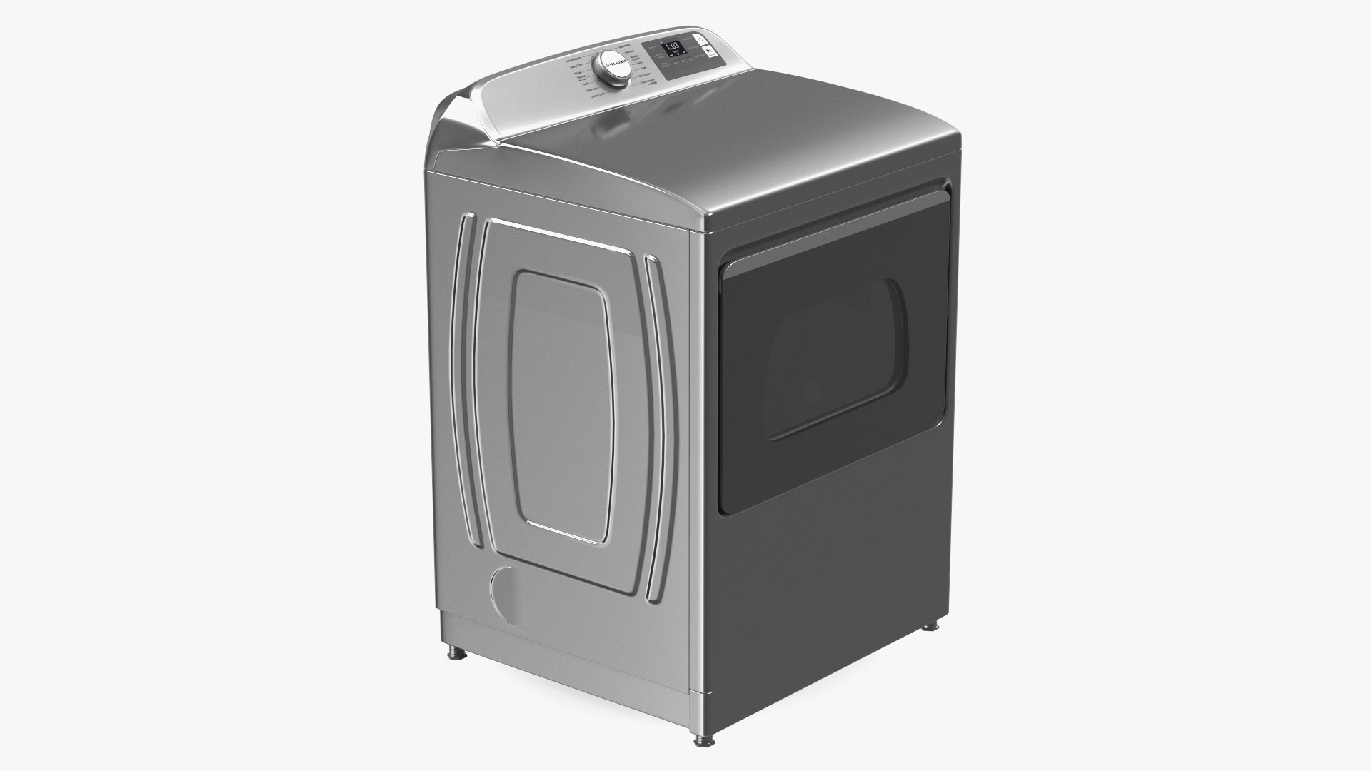 Top Load Laundry Dryer Machine Metallic 3D - TurboSquid 2099514
