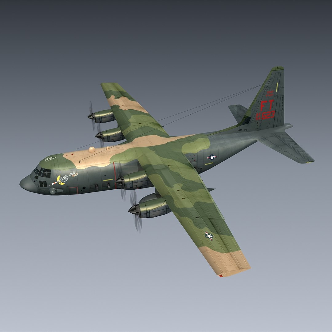 Flight Mode Gunship Lockheed C-130 3d Max