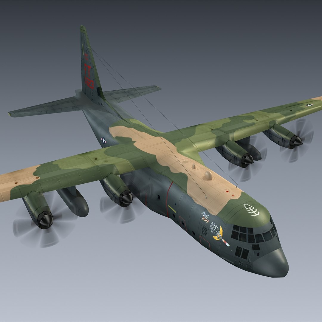 Flight Mode Gunship Lockheed C-130 3d Max