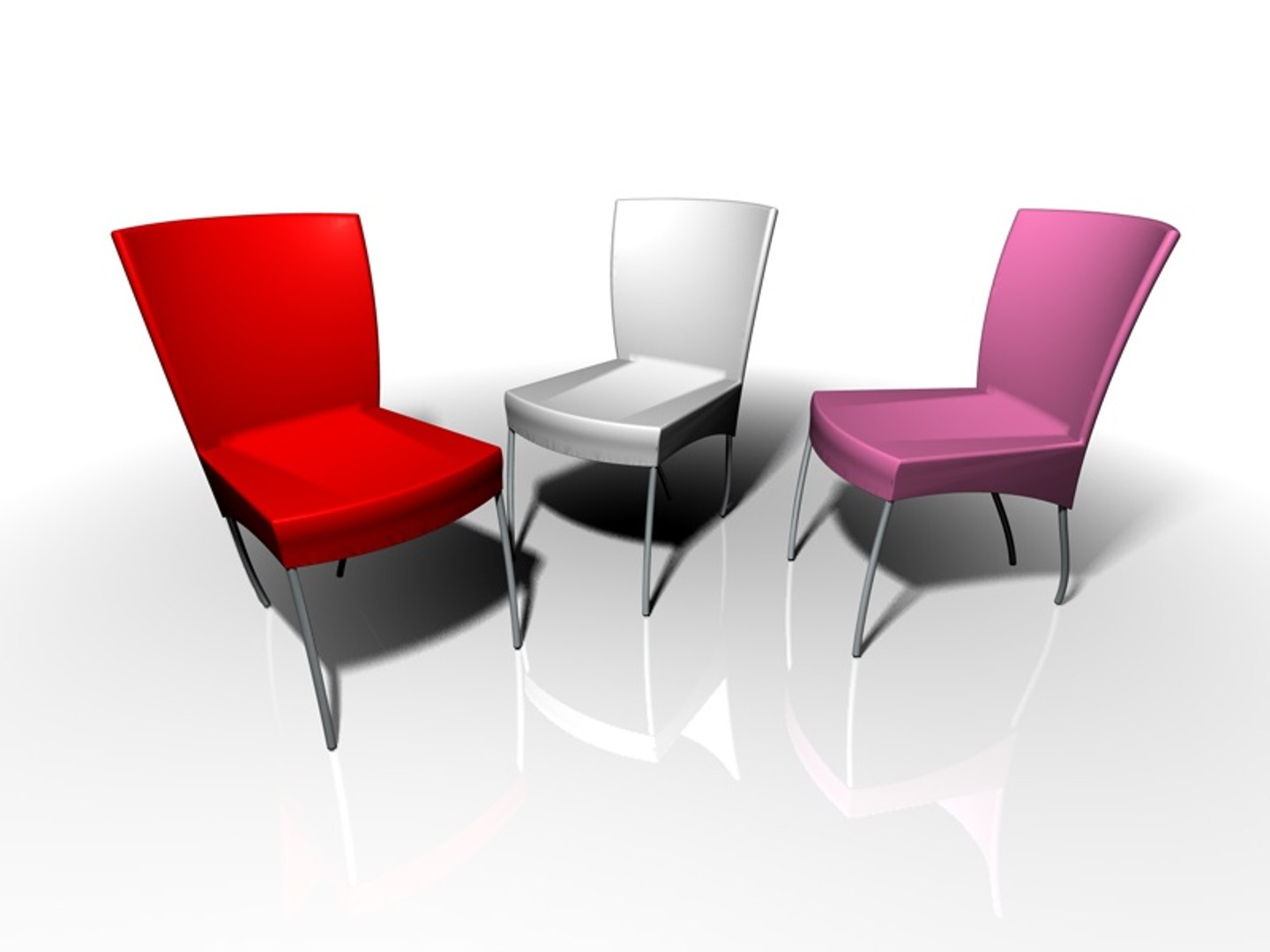 Free Simple Plastic Chair 3d Model