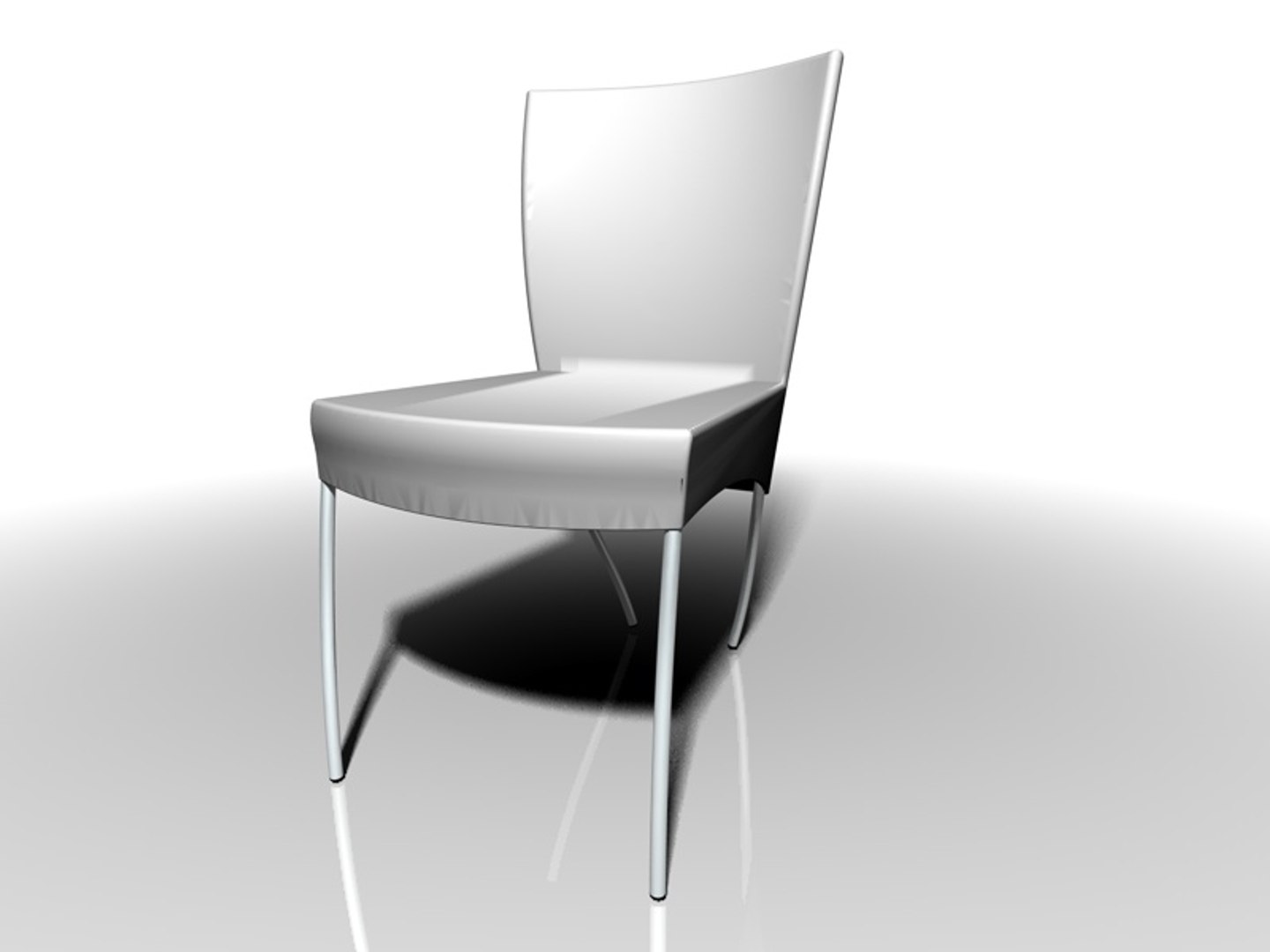 Free Simple Plastic Chair 3d Model