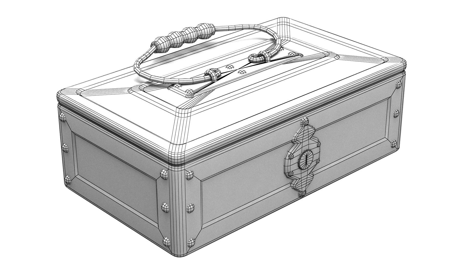 Old Money Box 3D Model - TurboSquid 1848437