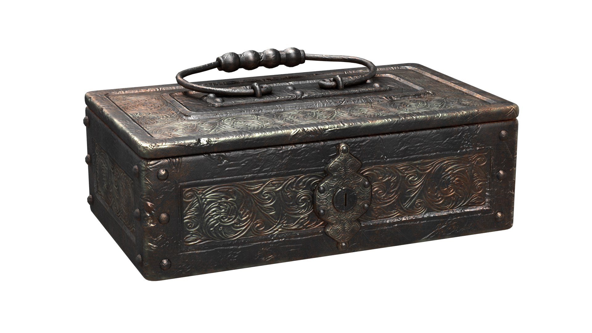 Old Money Box 3D Model - TurboSquid 1848437