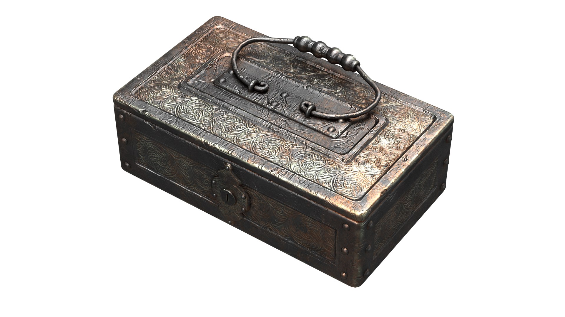 Old Money Box 3D Model - TurboSquid 1848437
