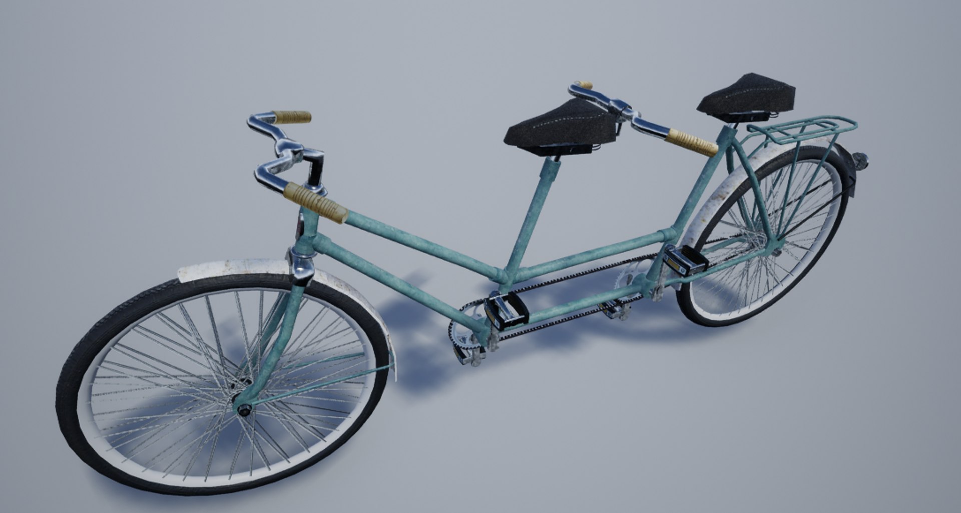 Old Tandem Bike 3D - TurboSquid 1472020