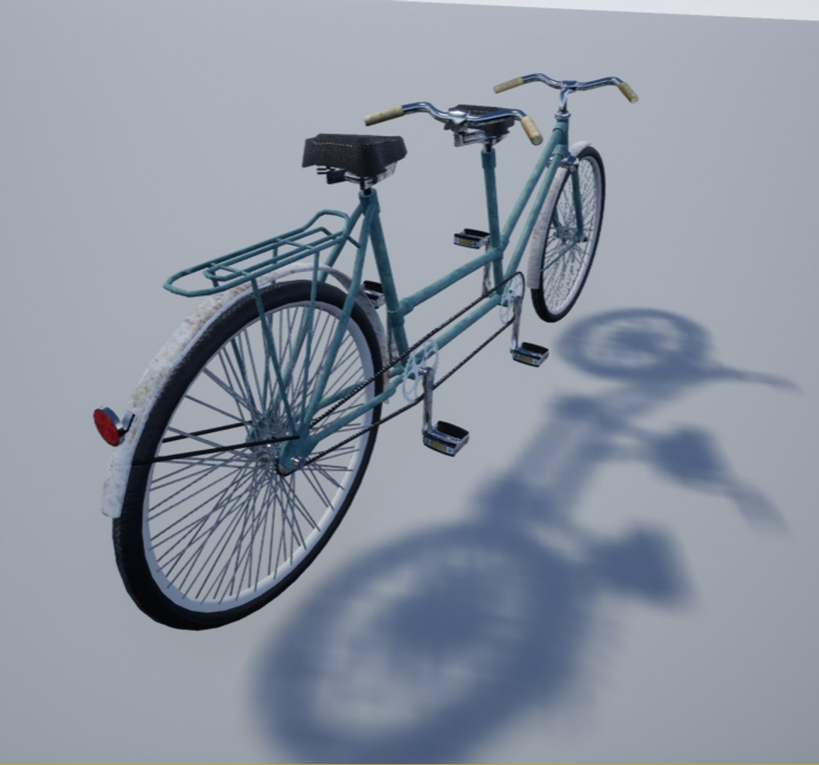 Old Tandem Bike 3D - TurboSquid 1472020