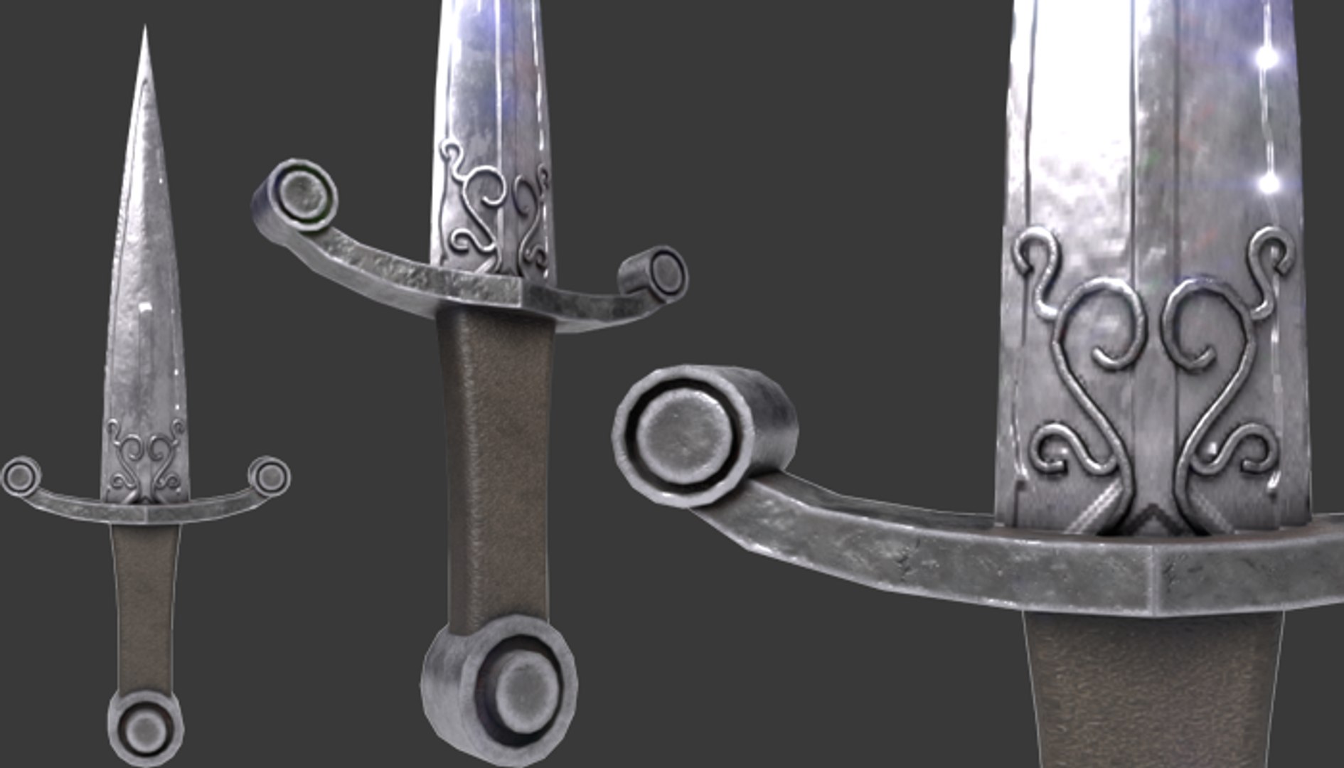 Dagger medieval 3D model - TurboSquid 1232017