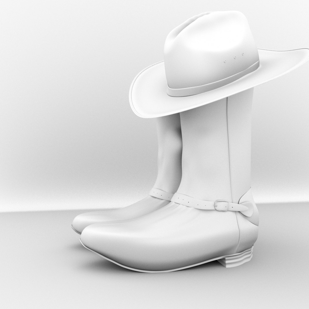 Leather Cowboy Boot 3D Model - TurboSquid 1485695
