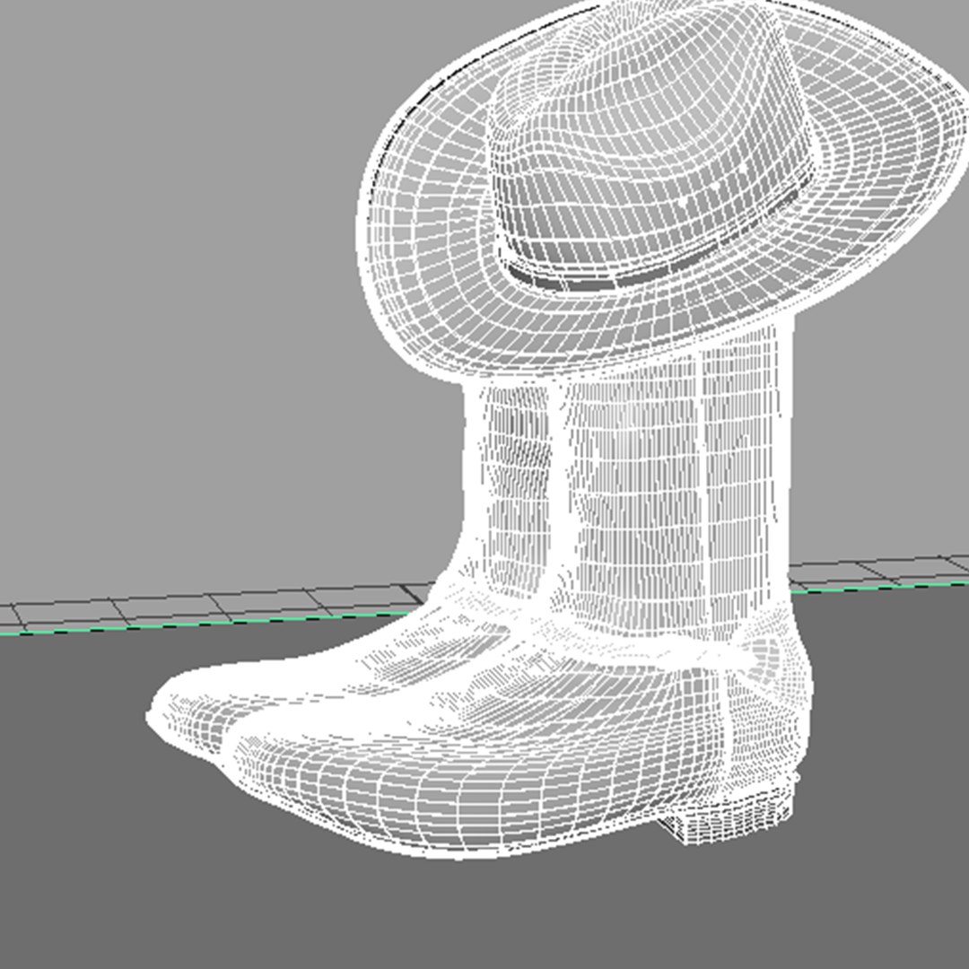 Leather Cowboy Boot 3D Model - TurboSquid 1485695