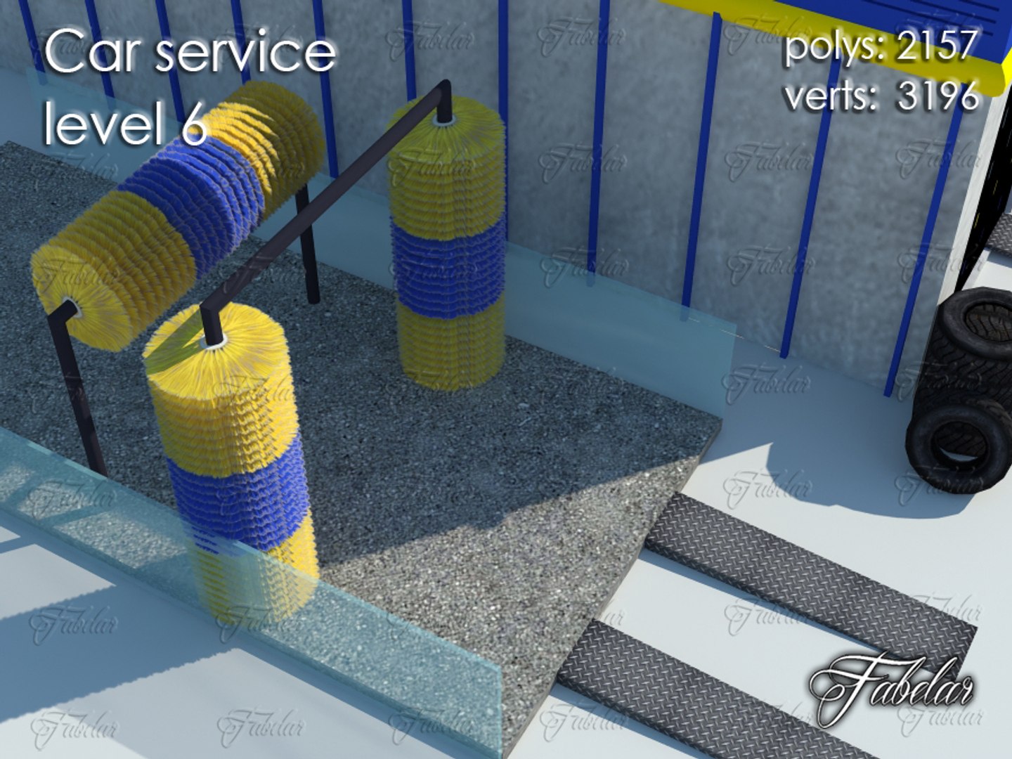 3d model car service level 6