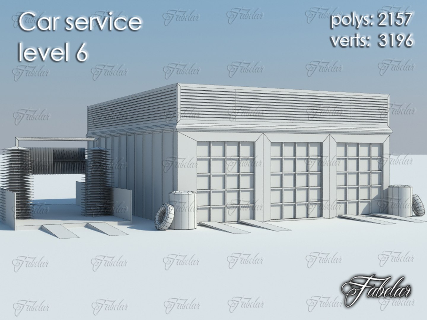 3d model car service level 6