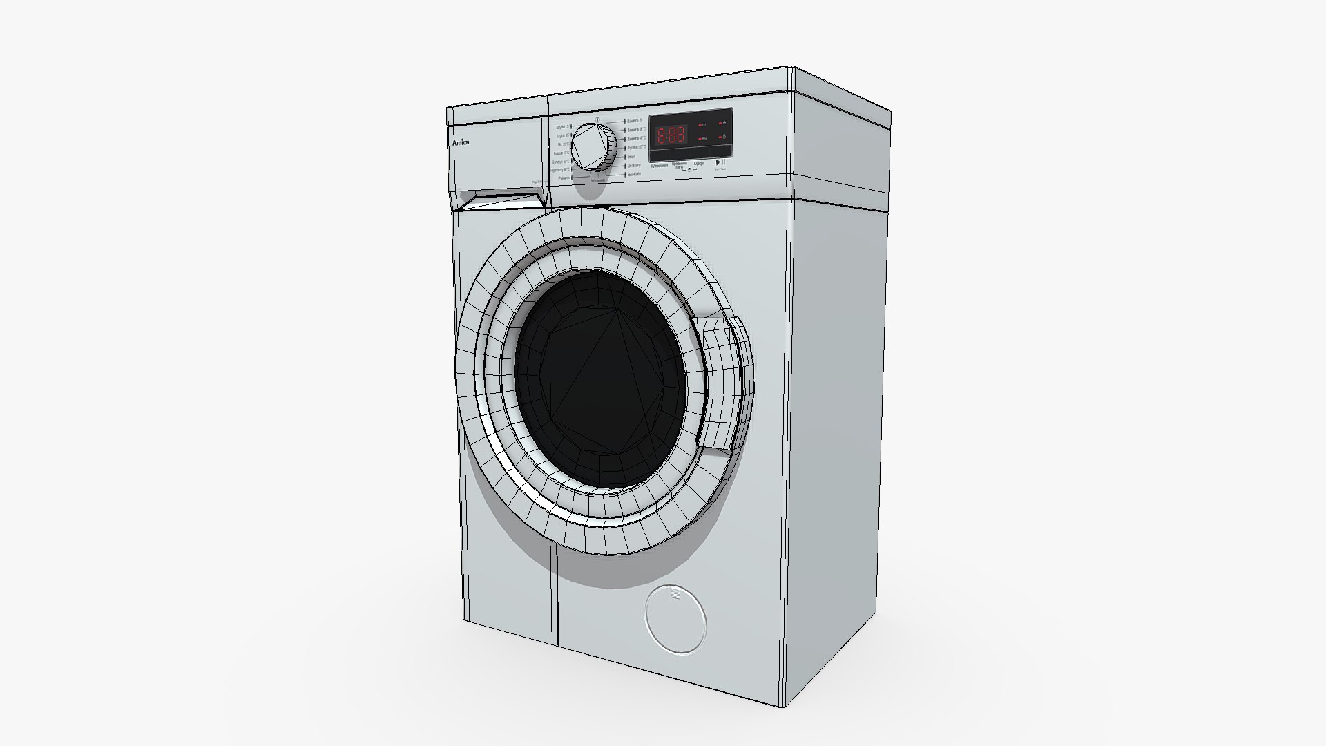 3D Washing Machine Amica WAS712ELMG White 3D Model - TurboSquid 2019707