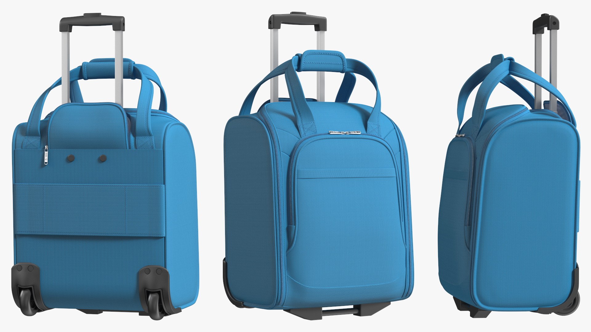 3D Blue Softshell Luggage Model - TurboSquid 2087386