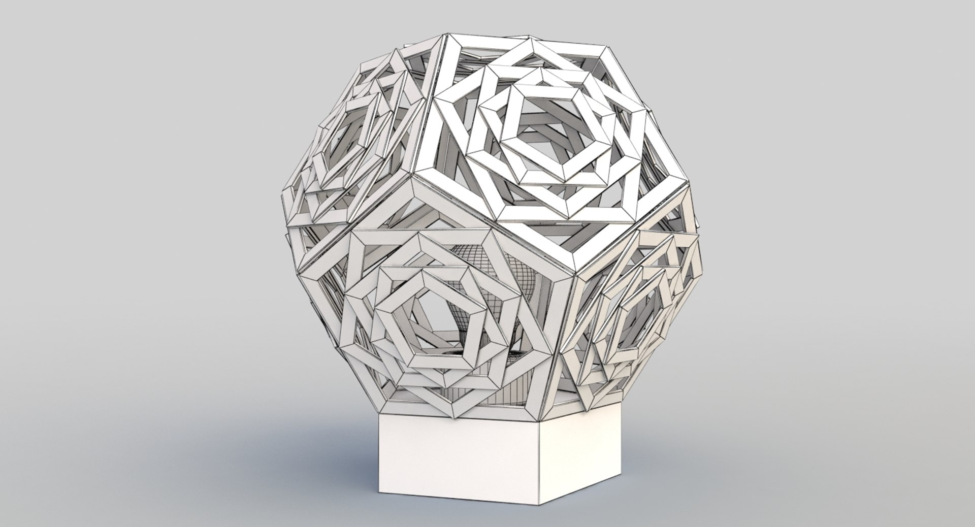 Geometric Table Lamp 3D Model - TurboSquid 1186071