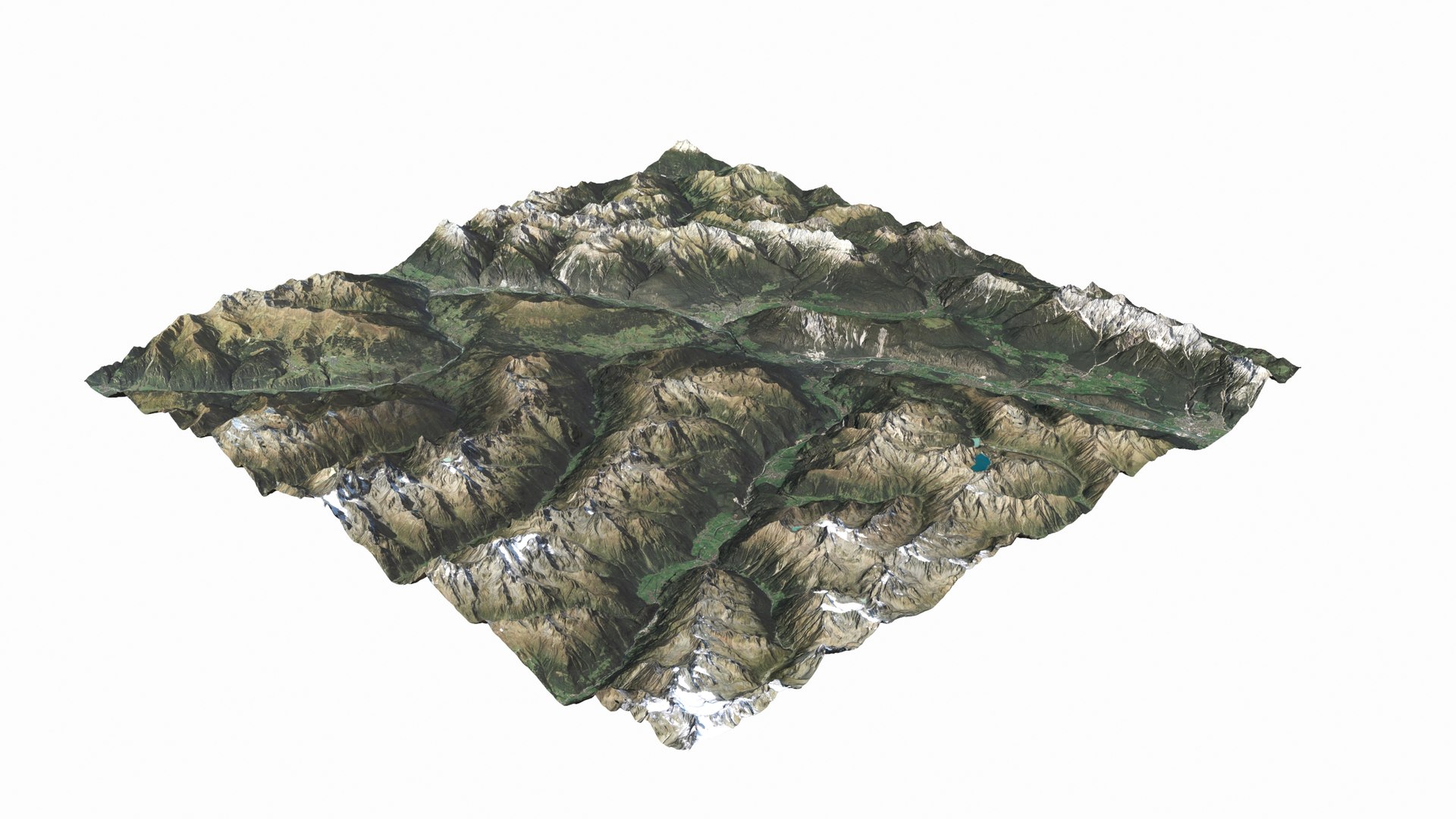 3D Model Alps Large Scale Terrain - TurboSquid 2176142