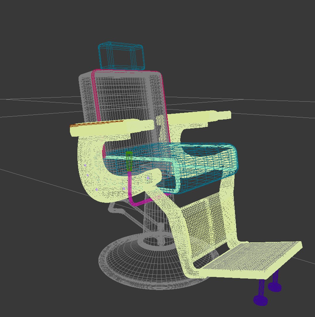 3d Barber Chair
