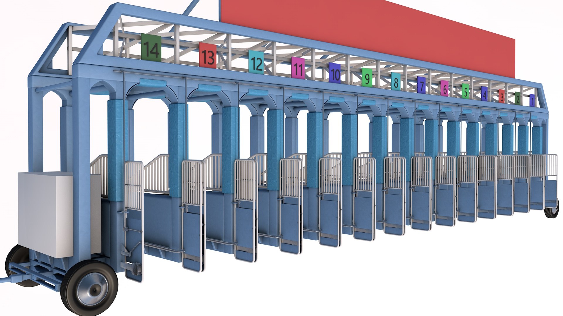 Horse Racing Starting Gates 3D Model - TurboSquid 1771098