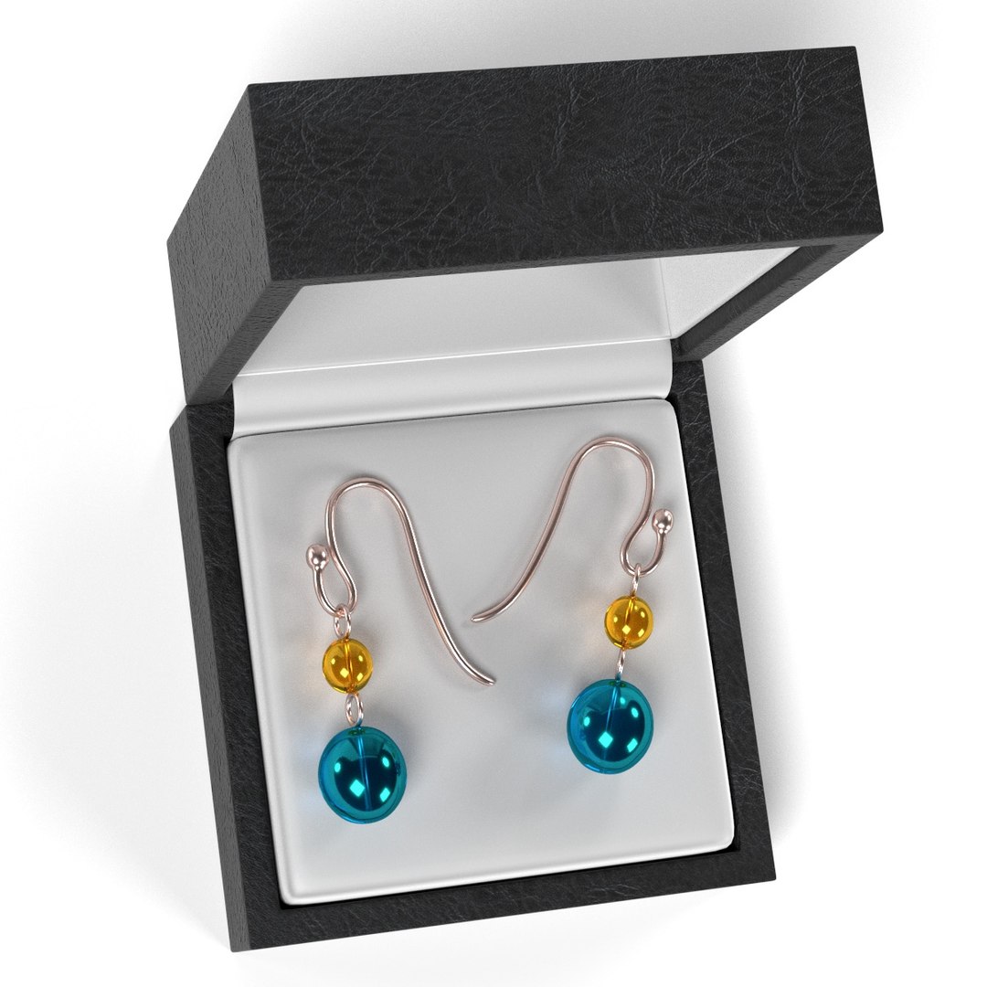 Earrings Box 3d Model