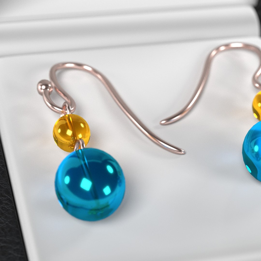 Earrings Box 3d Model