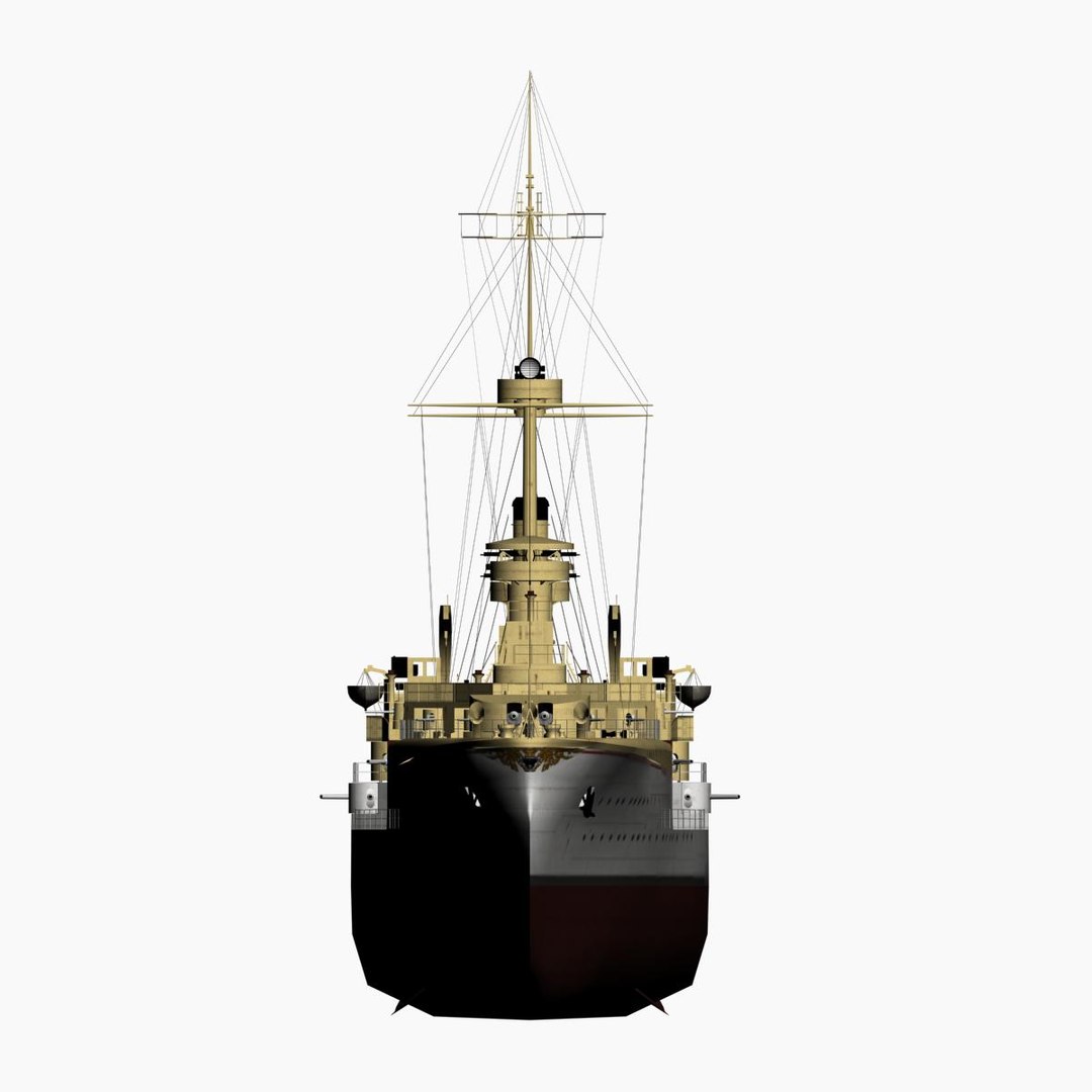 Armored Cruiser Roon Class 3d Model