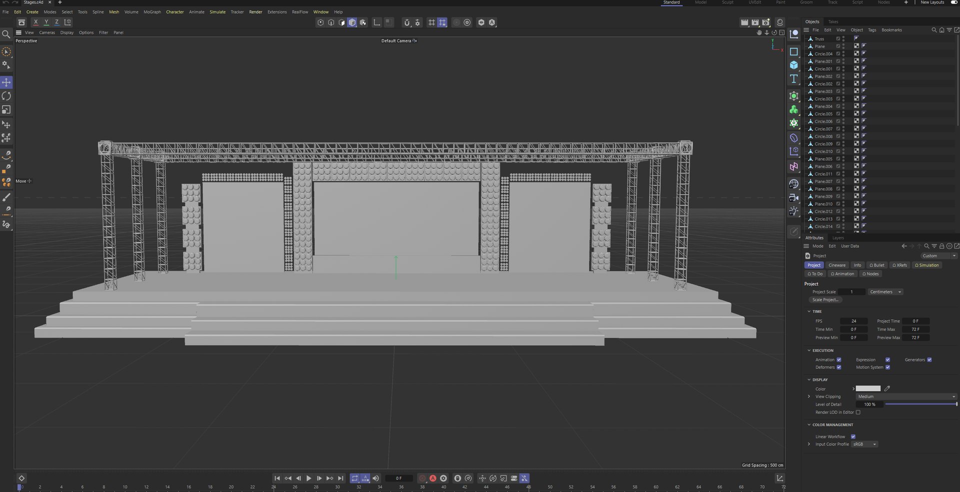 Entertainment Concert Event Stage 3D Model With Lights Setup 3D Model ...