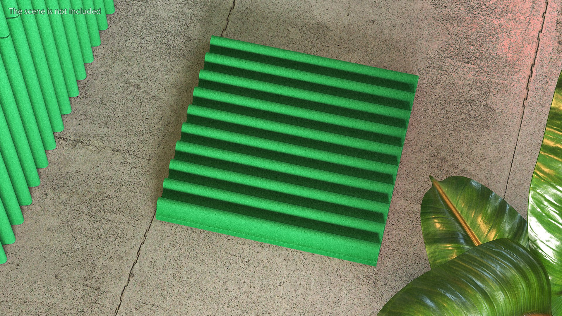 3D Sound Absorbing Panels Green Set - TurboSquid 2070453