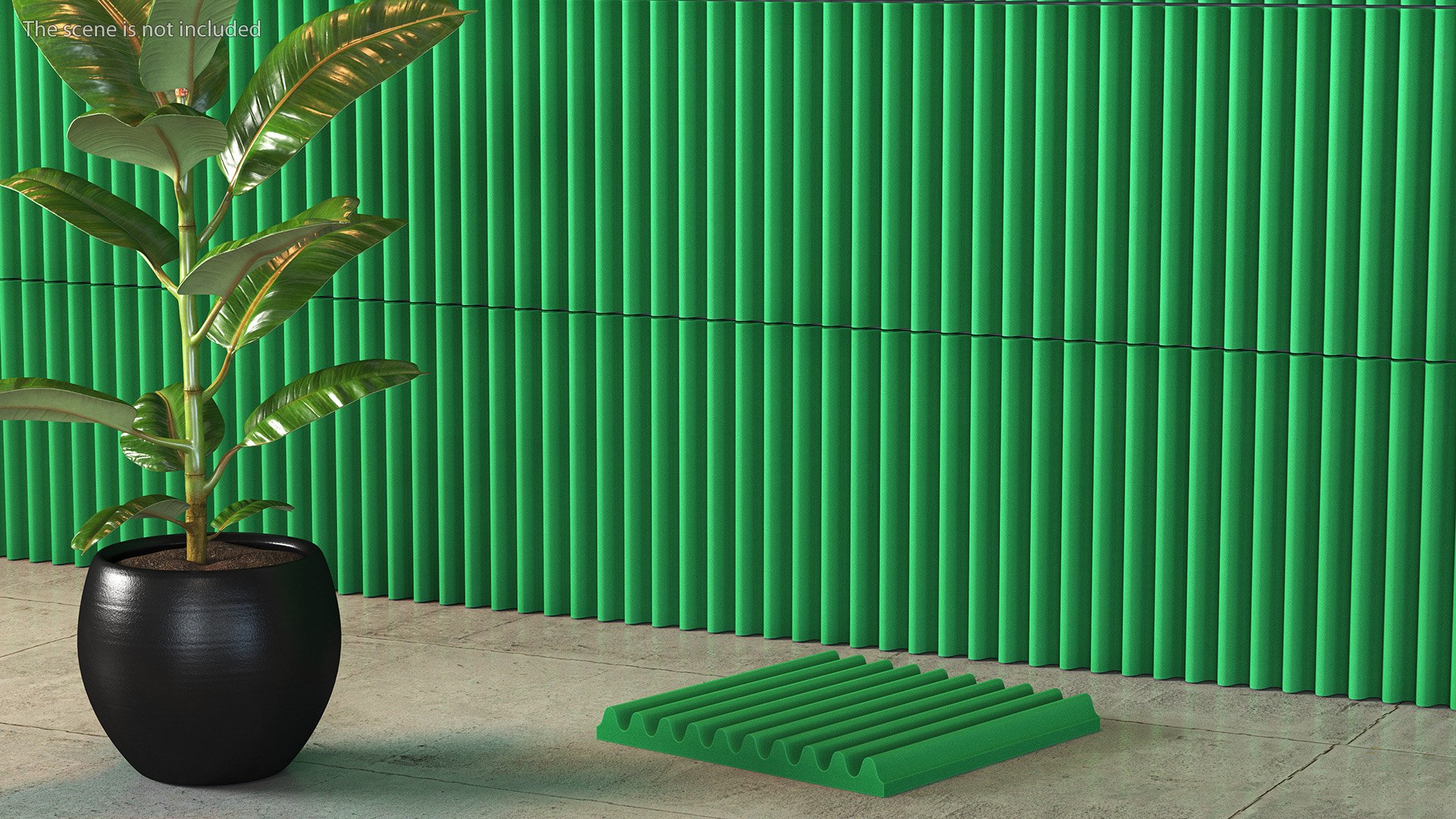 3D Sound Absorbing Panels Green Set - TurboSquid 2070453
