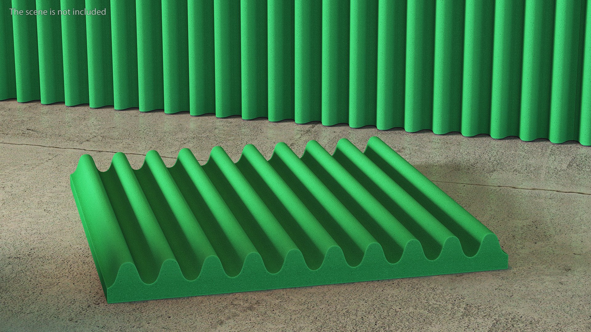 3D Sound Absorbing Panels Green Set - TurboSquid 2070453