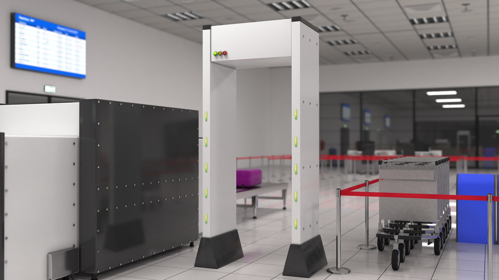 3D Detailed Airport Security Checkpoint - TurboSquid 2347701
