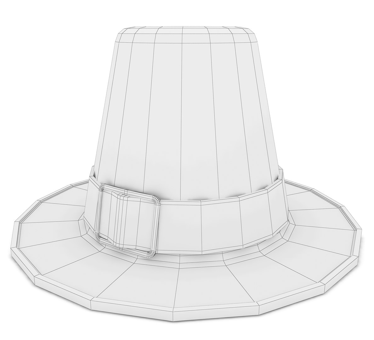 3D Pilgrim Hat - TurboSquid 1783559