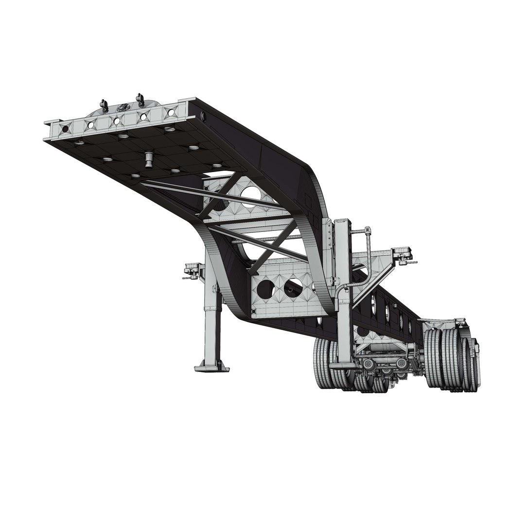 3D Pratt DC403L Container Chassis - TurboSquid 2237587