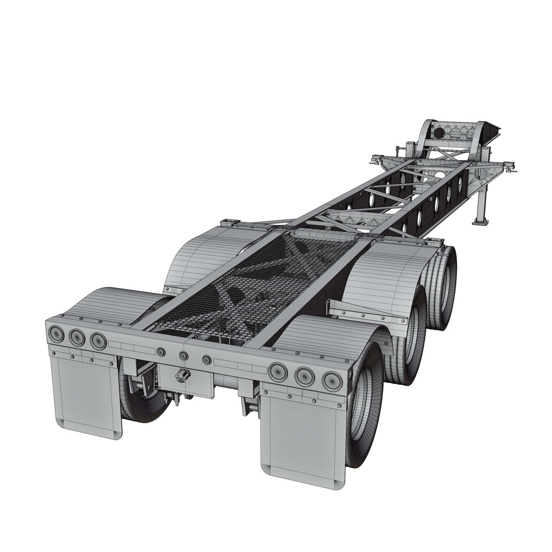 3D Pratt DC403L Container Chassis - TurboSquid 2237587