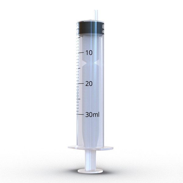 disposable syringe 30ml 3d model