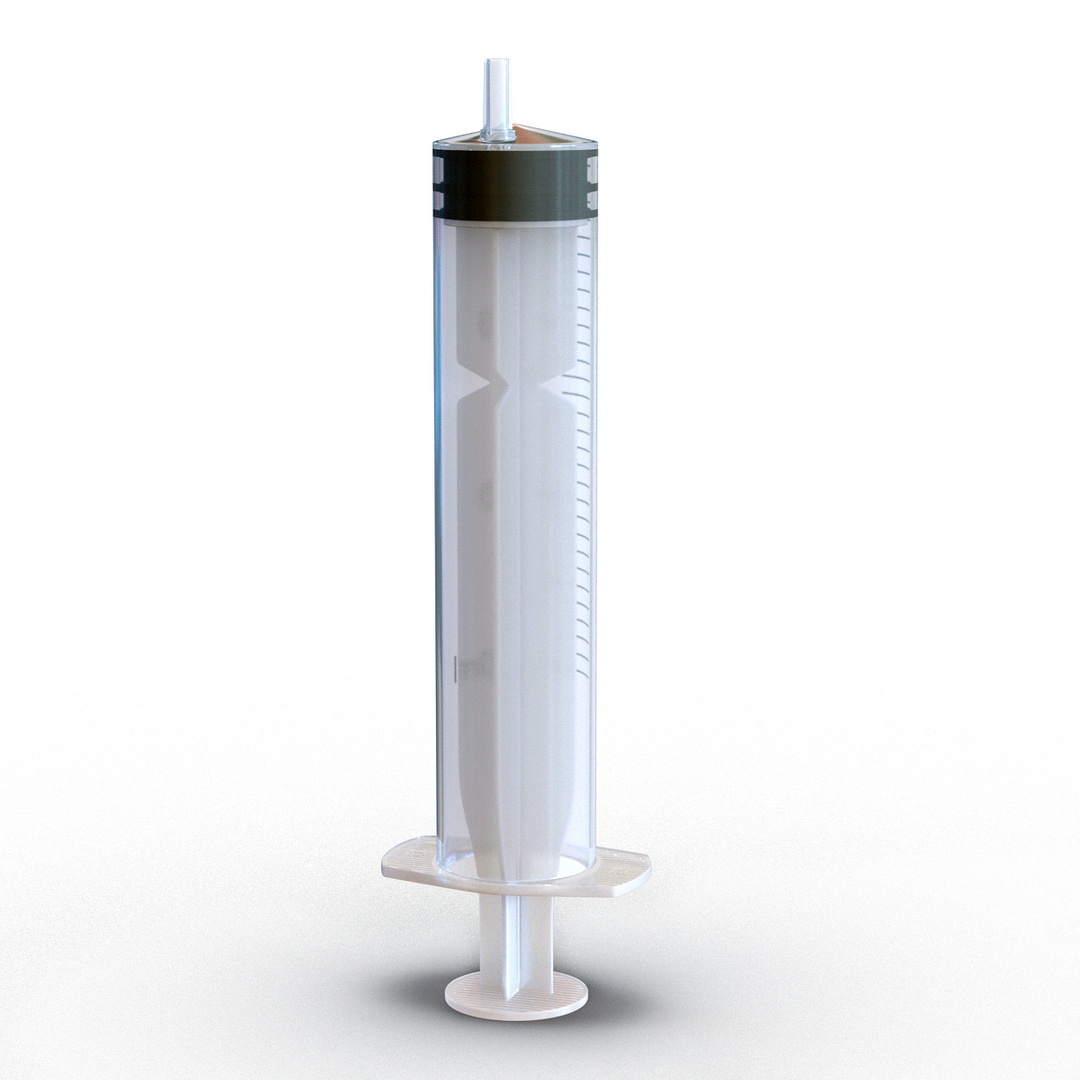 disposable syringe 30ml 3d model