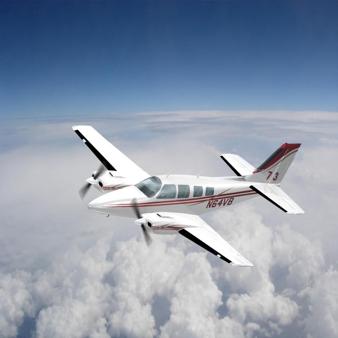 3ds Max Beechcraft Baron B58 Private