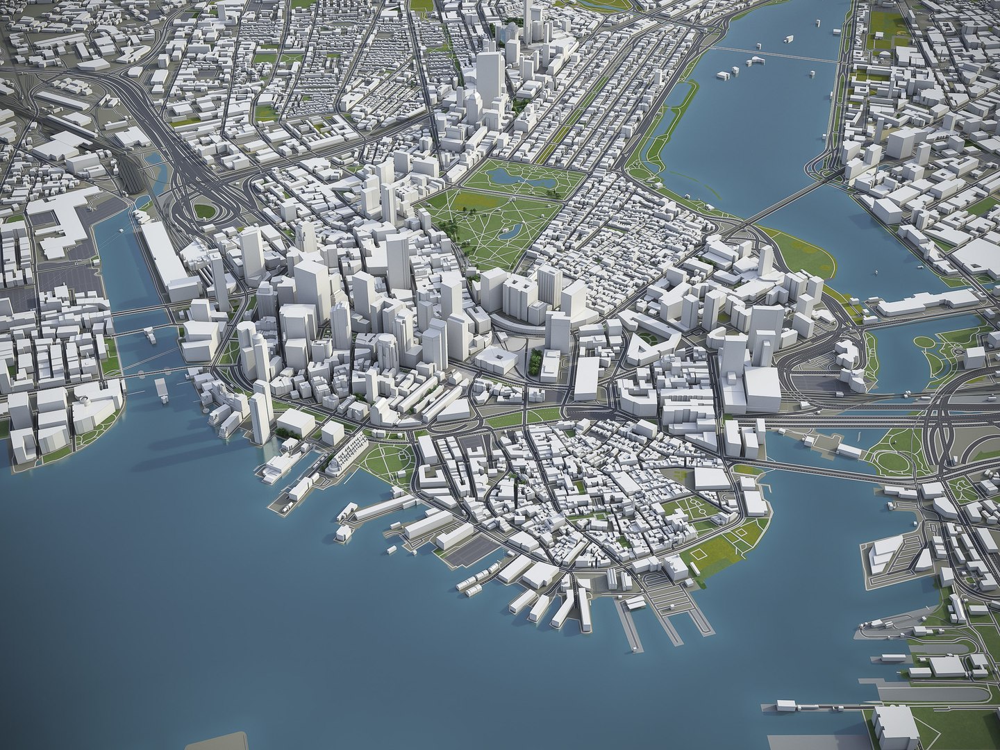 Boston City - 3D - TurboSquid 1334271