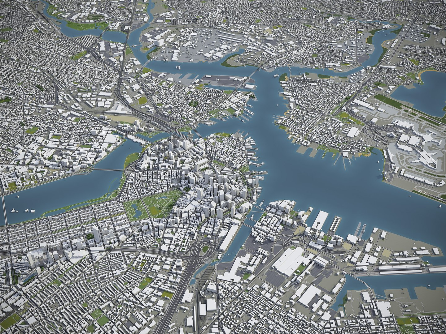 Boston City - 3D - TurboSquid 1334271