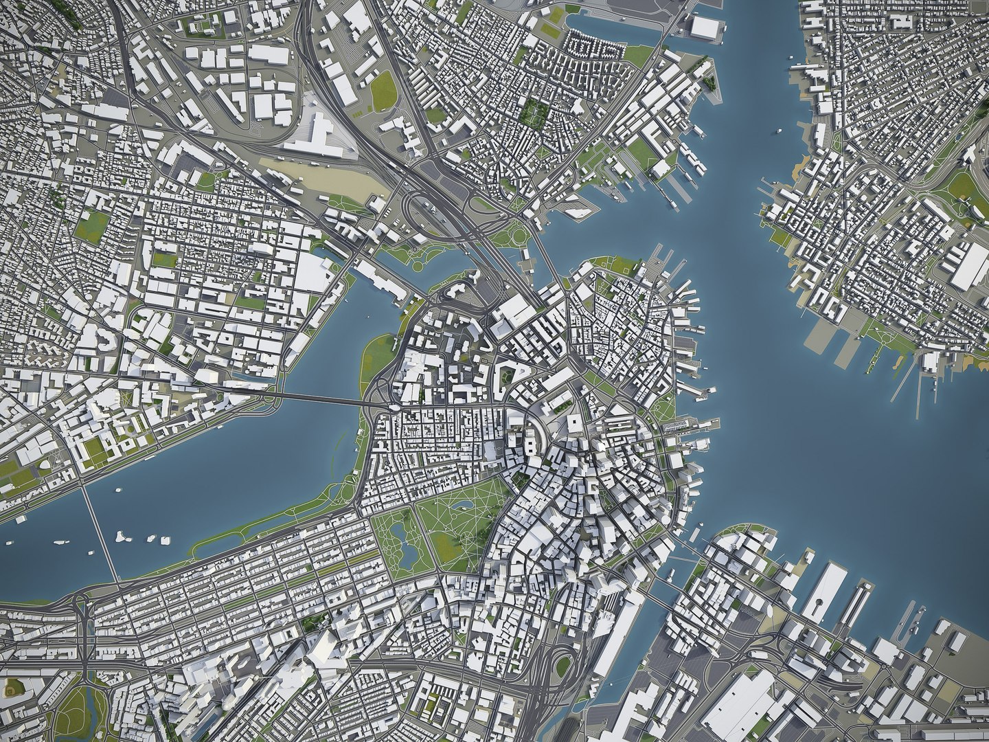Boston City - 3D - TurboSquid 1334271