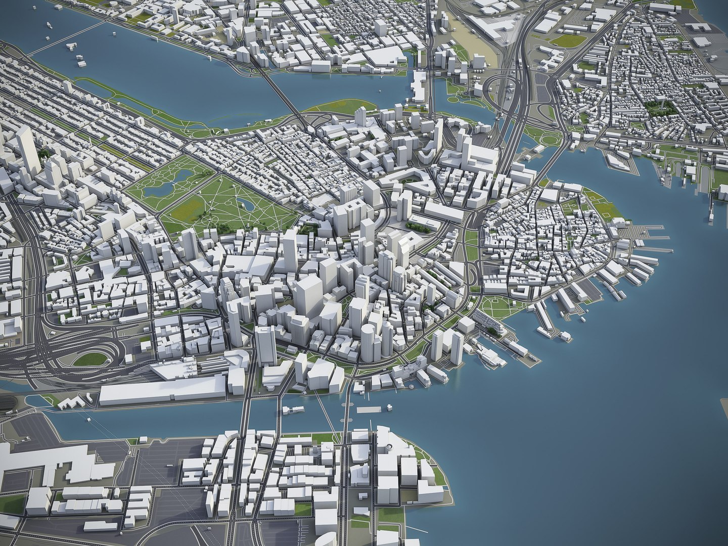 Boston City - 3D - TurboSquid 1334271
