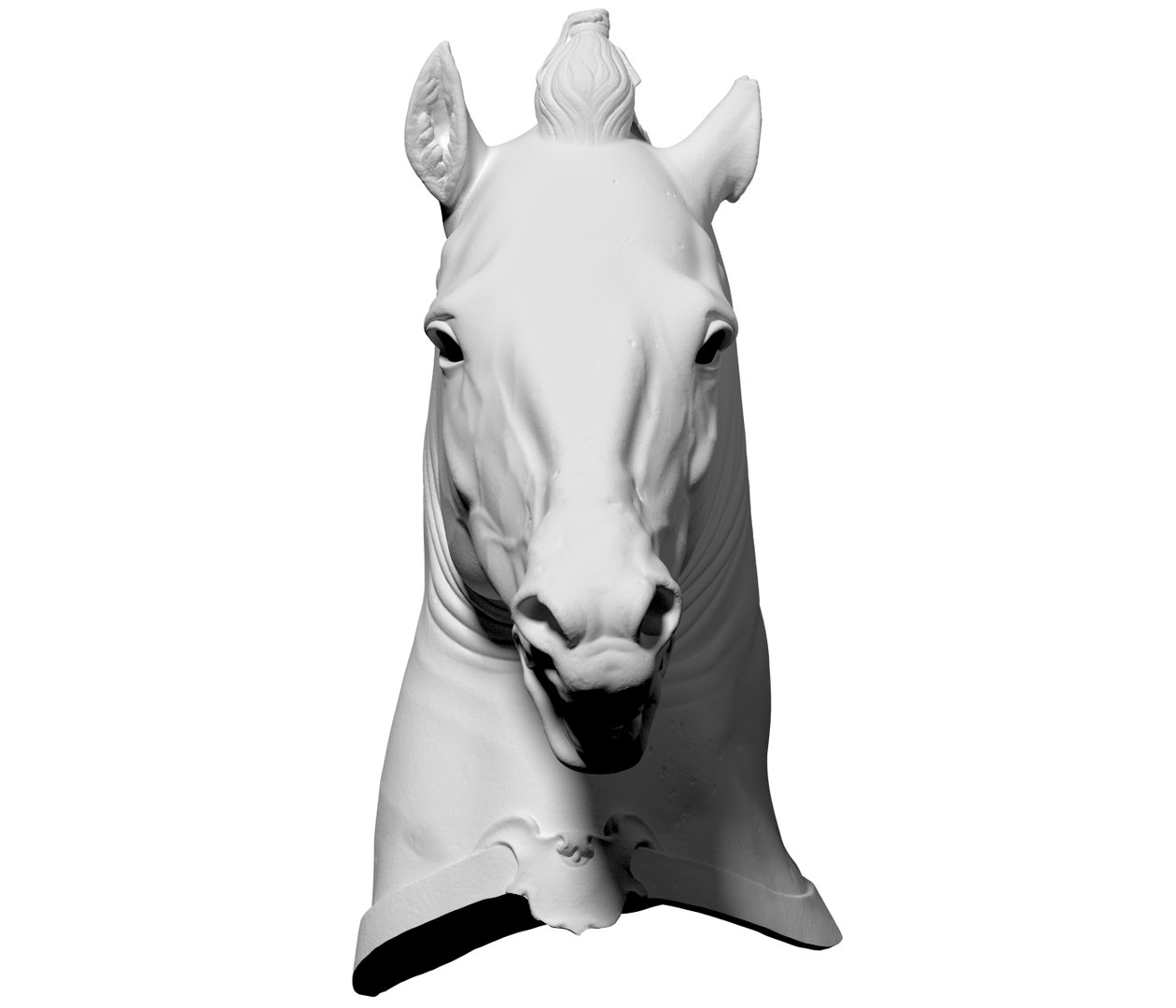 free scan horse head medici 3d model