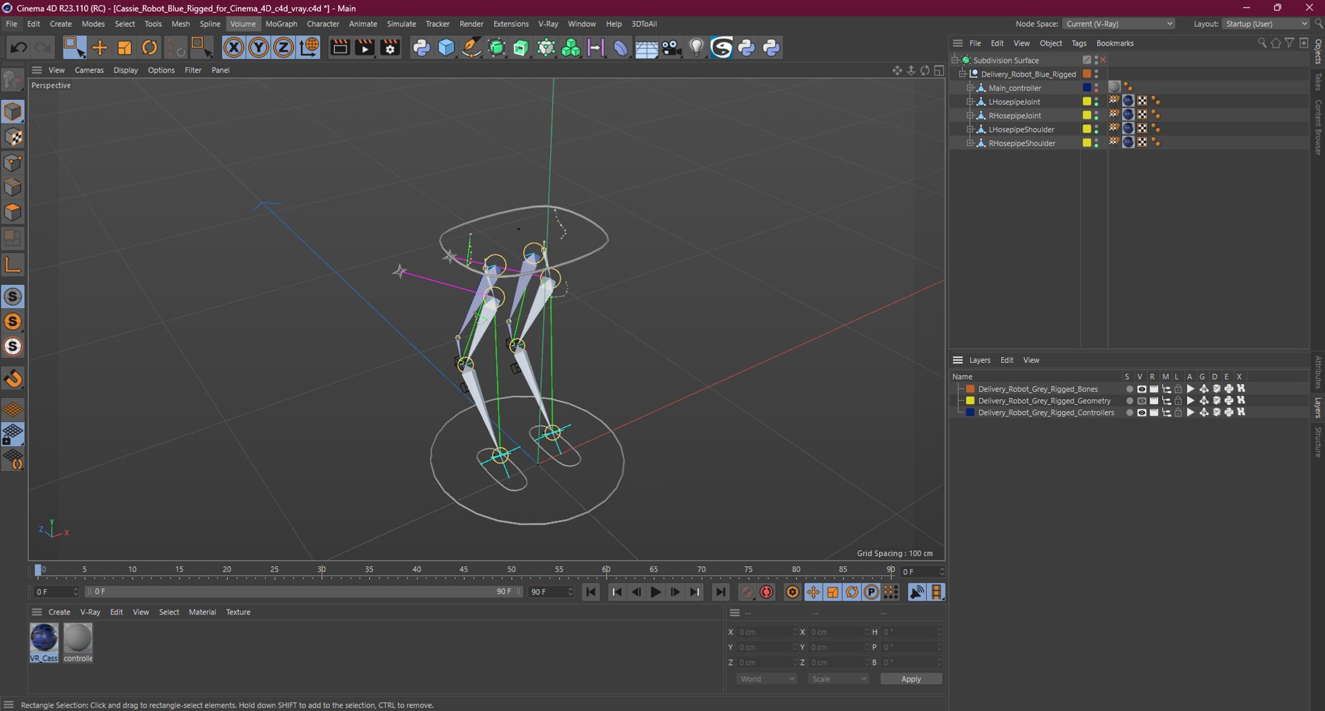 Cassie Robot Blue Rigged For Cinema 4D 3D Model - TurboSquid 2248028
