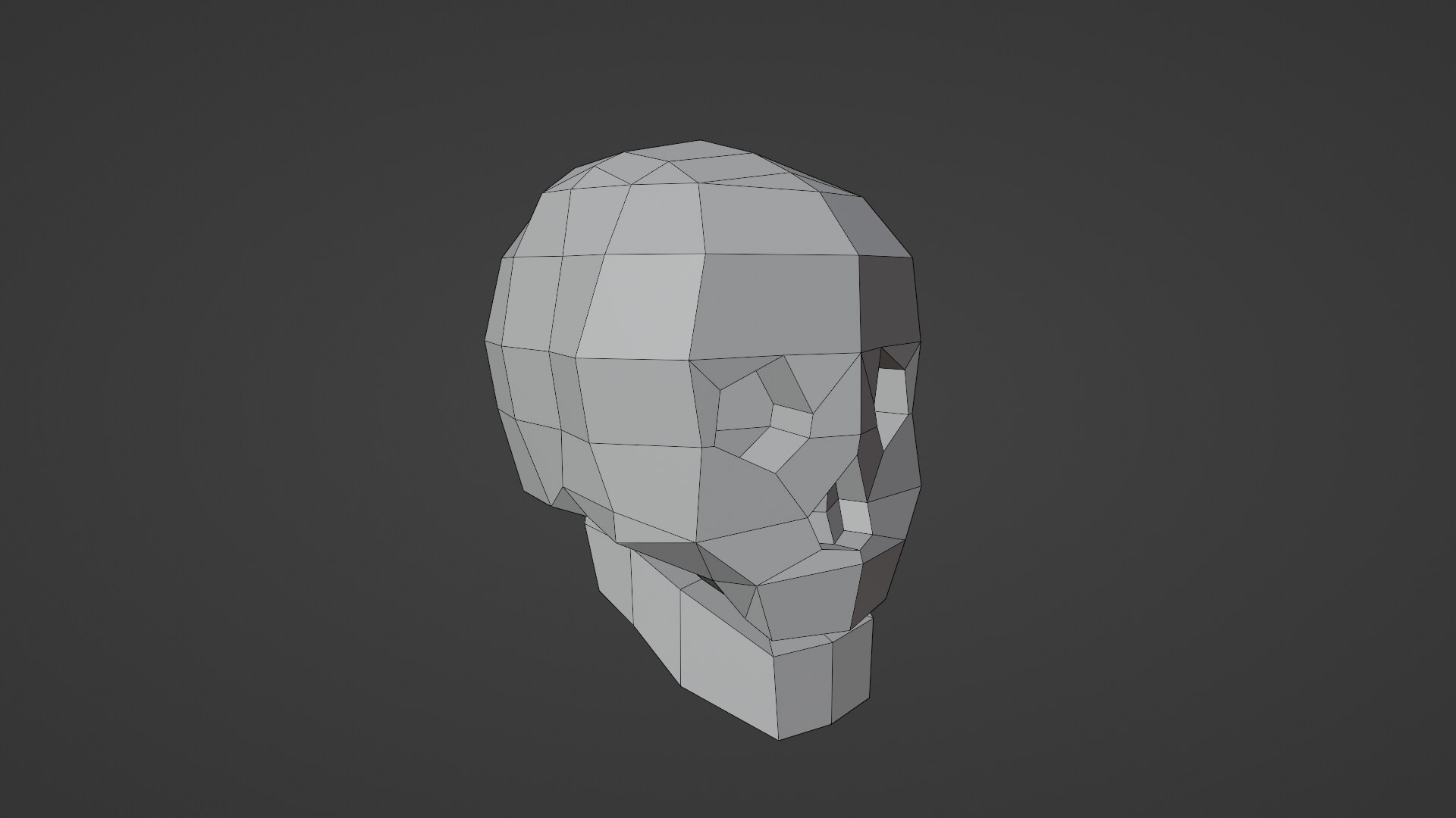 Human Skull Low-poly 3D Model Model - TurboSquid 1957631