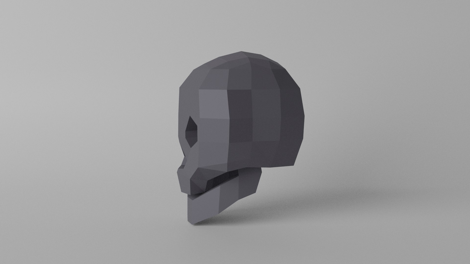 Human Skull Low-poly 3D Model Model - TurboSquid 1957631