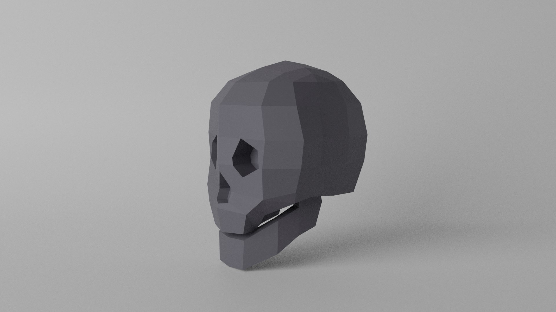 Human Skull Low-poly 3D Model Model - TurboSquid 1957631