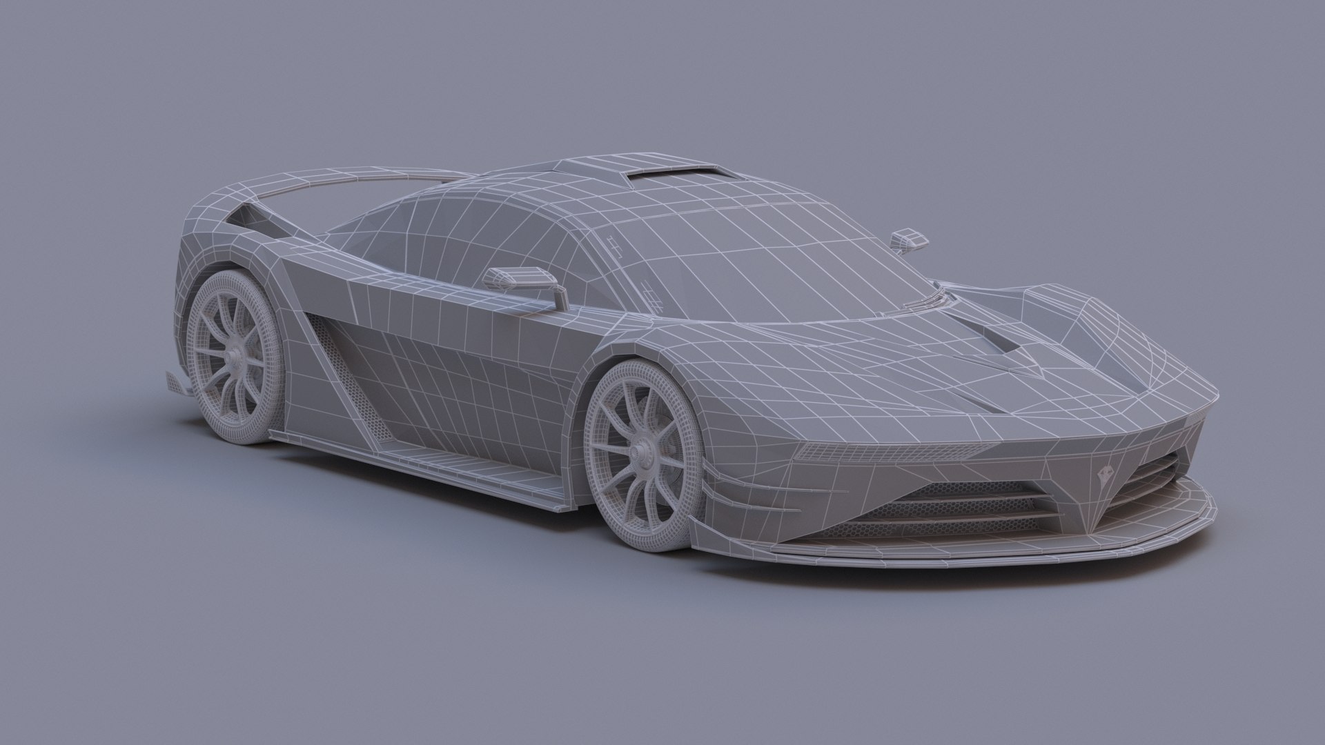 3D Generic Sports Car With Realistic V-Ray Materials 3D Model ...