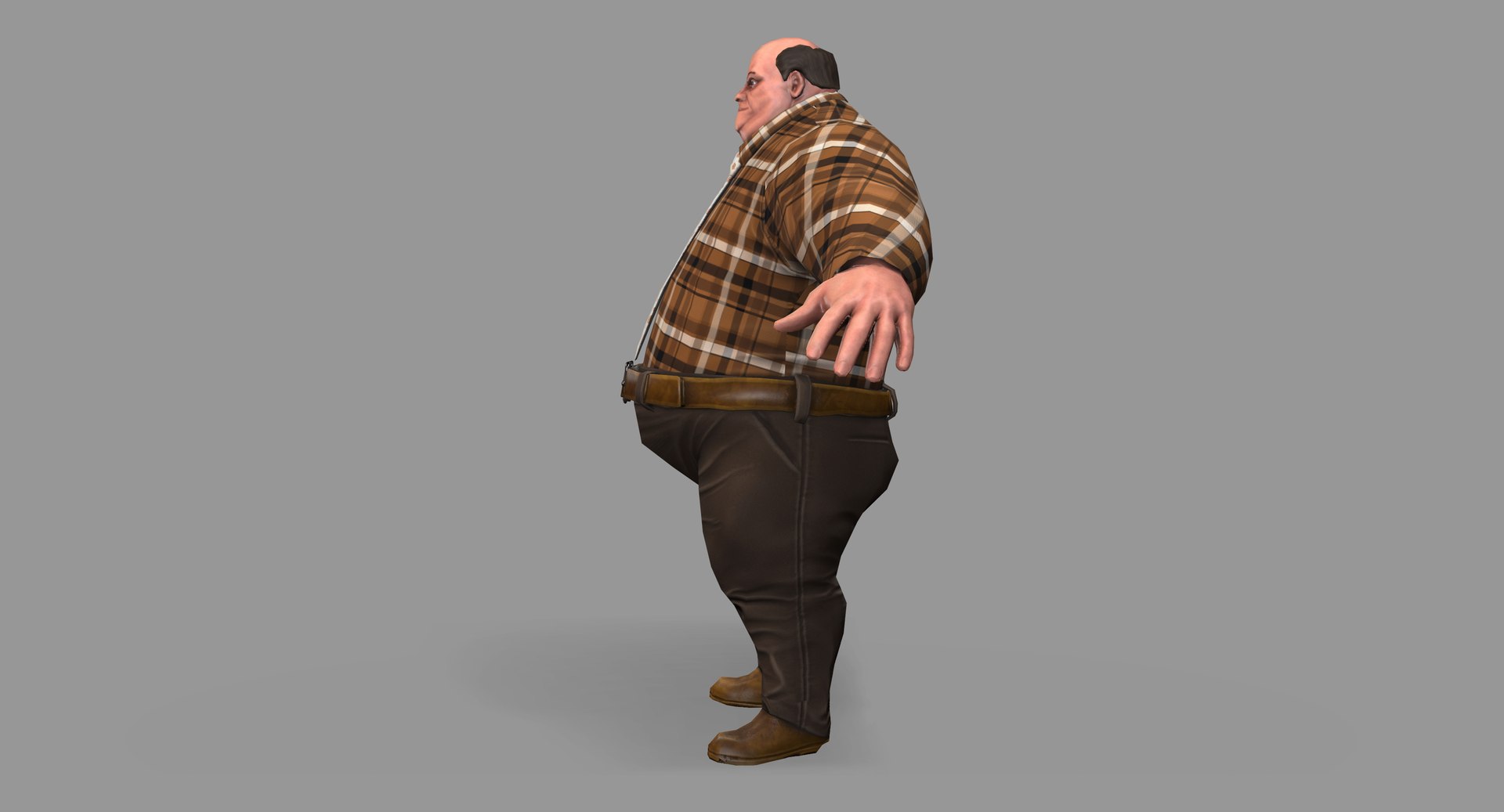 3D Fat Man Model - TurboSquid 1310322
