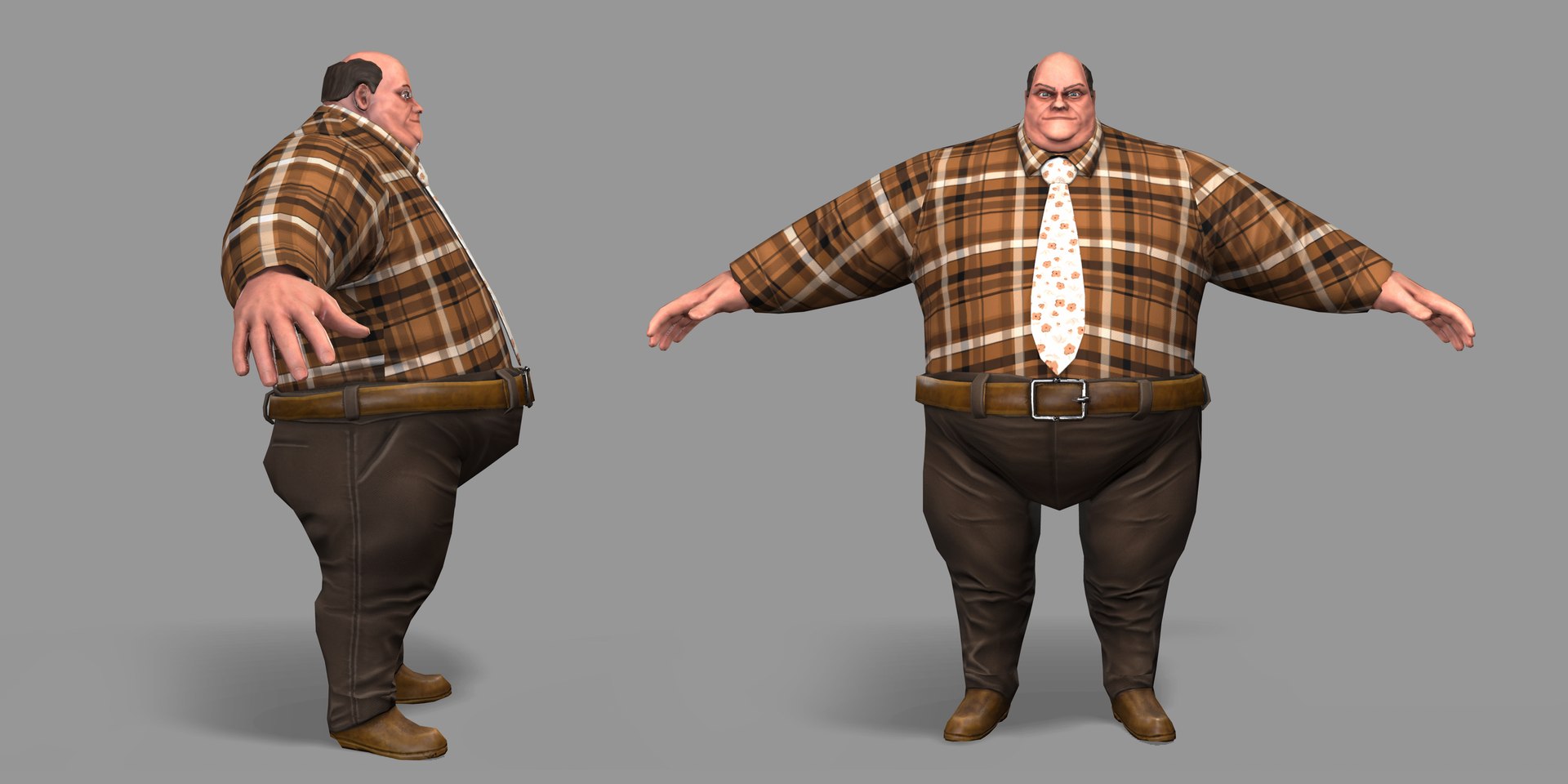 3D fat man model - TurboSquid 1310322