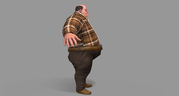 3D fat man model - TurboSquid 1310322