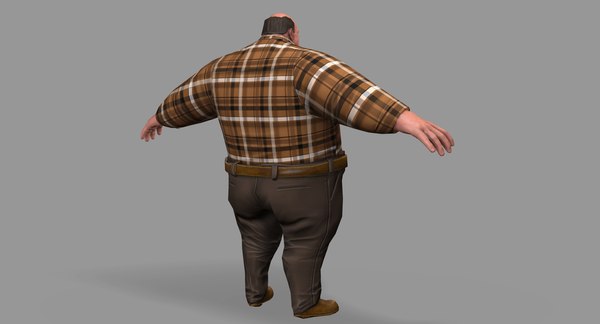 3D fat man model - TurboSquid 1310322
